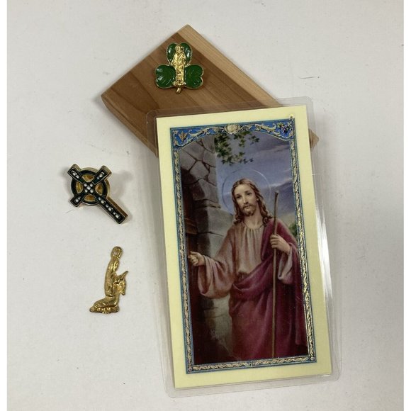 Jewelry | Vintage Religious Pin And Medallion Lot Of 4 Jesus And Irish ...